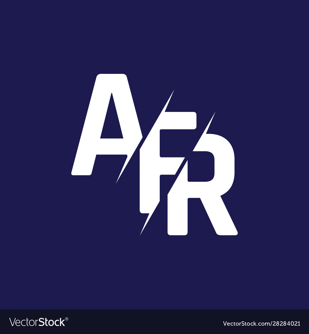 Monogram letters initial logo design afr Vector Image