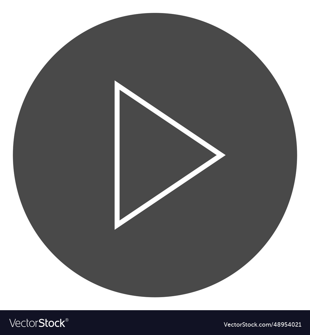 Play button circle icon Royalty Free Vector Image