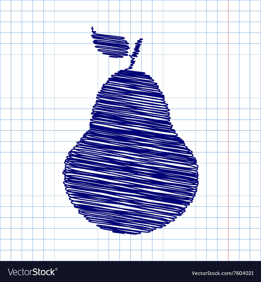 Scribble icon with pen effect Royalty Free Vector Image