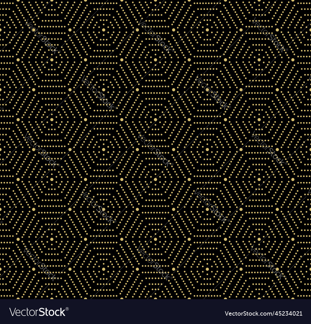 Seamless pattern with hexagonal dotted Royalty Free Vector