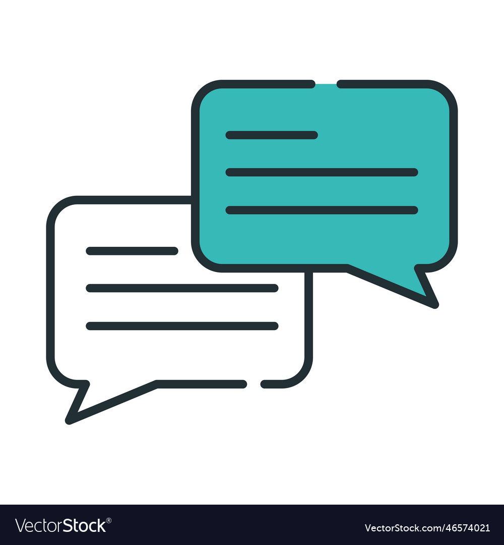 Speech bubbles icon Royalty Free Vector Image - VectorStock