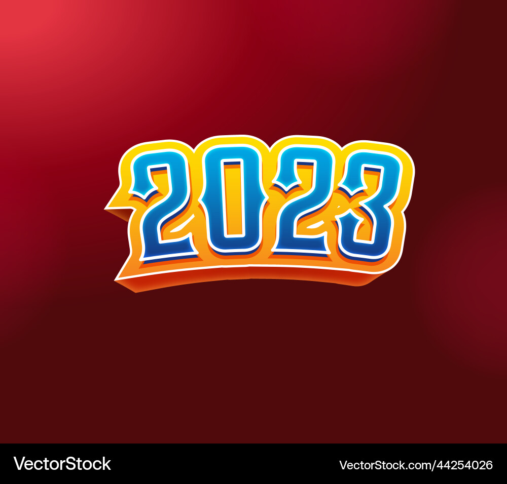 2023 text font decoration inspiration Royalty Free Vector