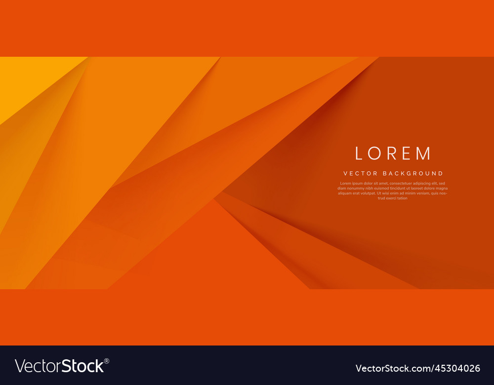 Abstract orange triangles layers background Vector Image