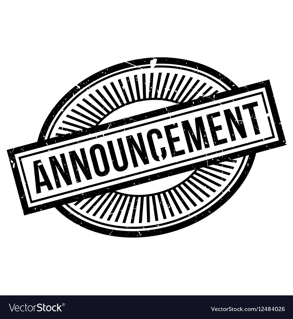 Announcement rubber stamp Royalty Free Vector Image