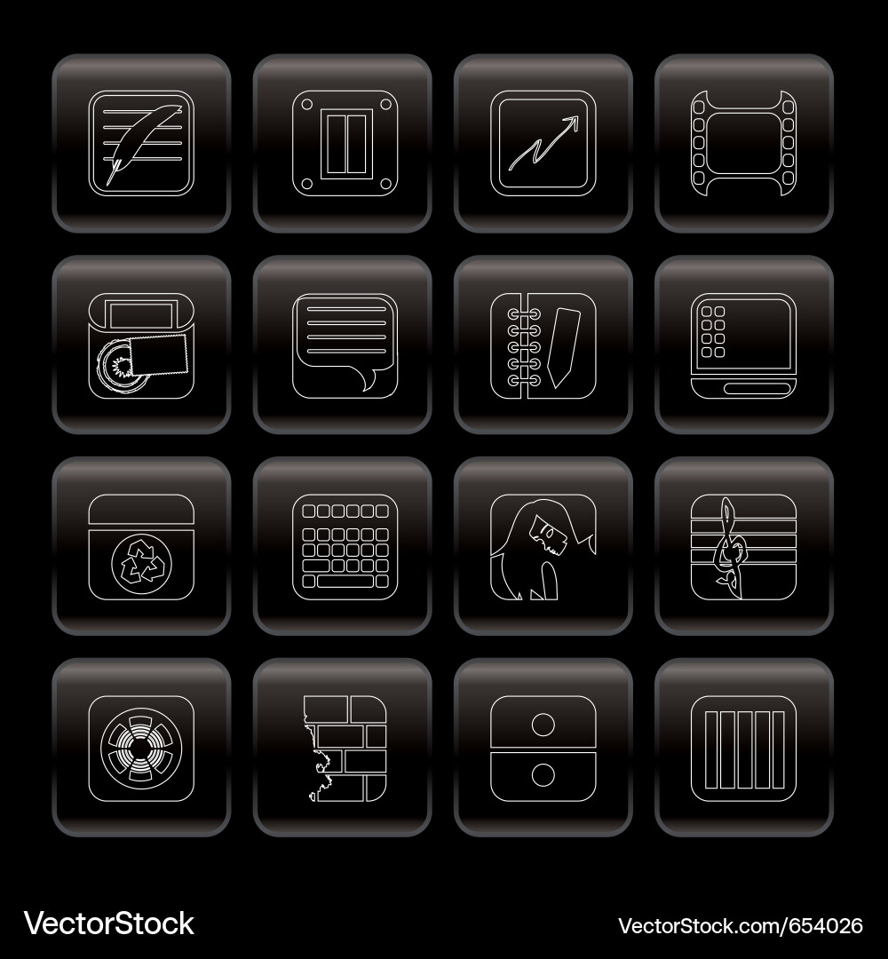 Business and mobile phone icons Royalty Free Vector Image