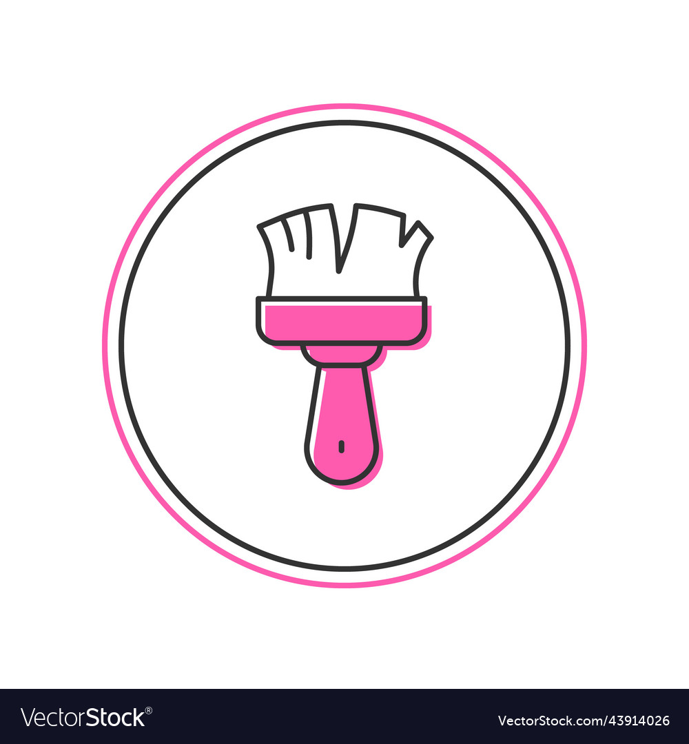 Filled outline shaving brush icon isolated Vector Image Filled outline shaving brush icon isolated Vector Image