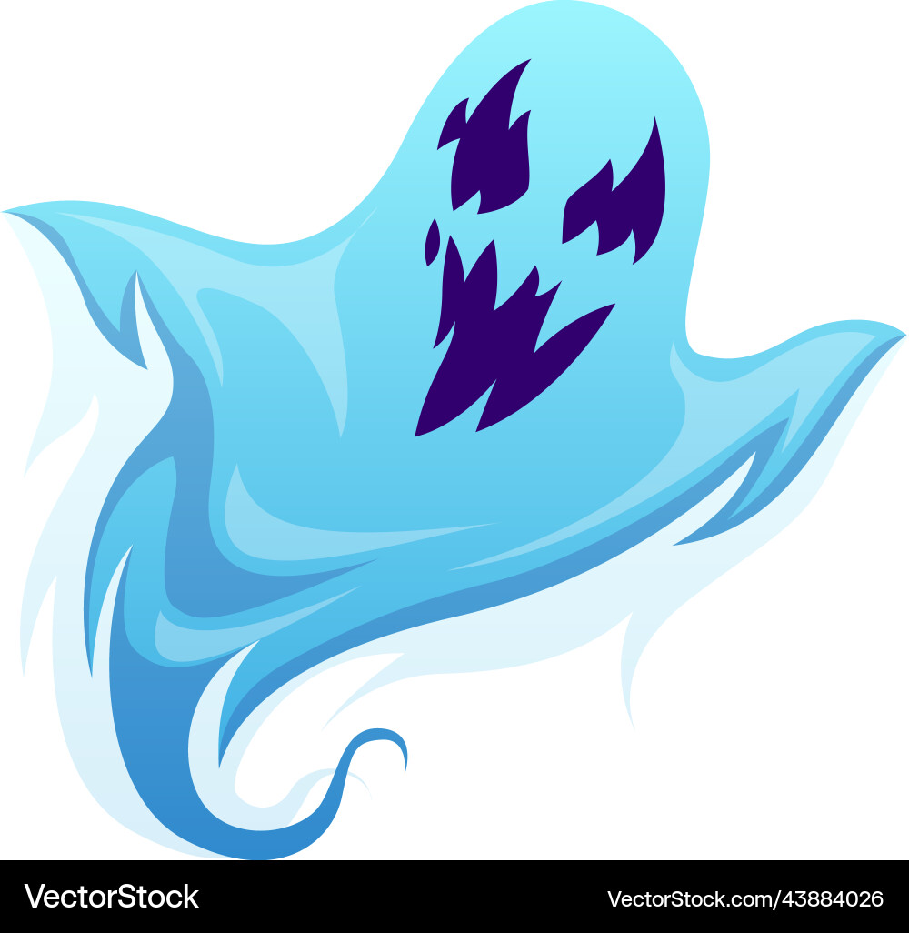 Ghost character halloween scary ghostly monster Vector Image