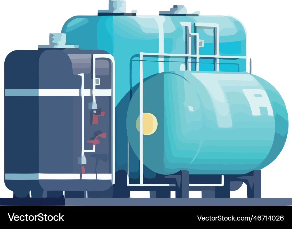 Liquid storage tank icon for gasoline Royalty Free Vector