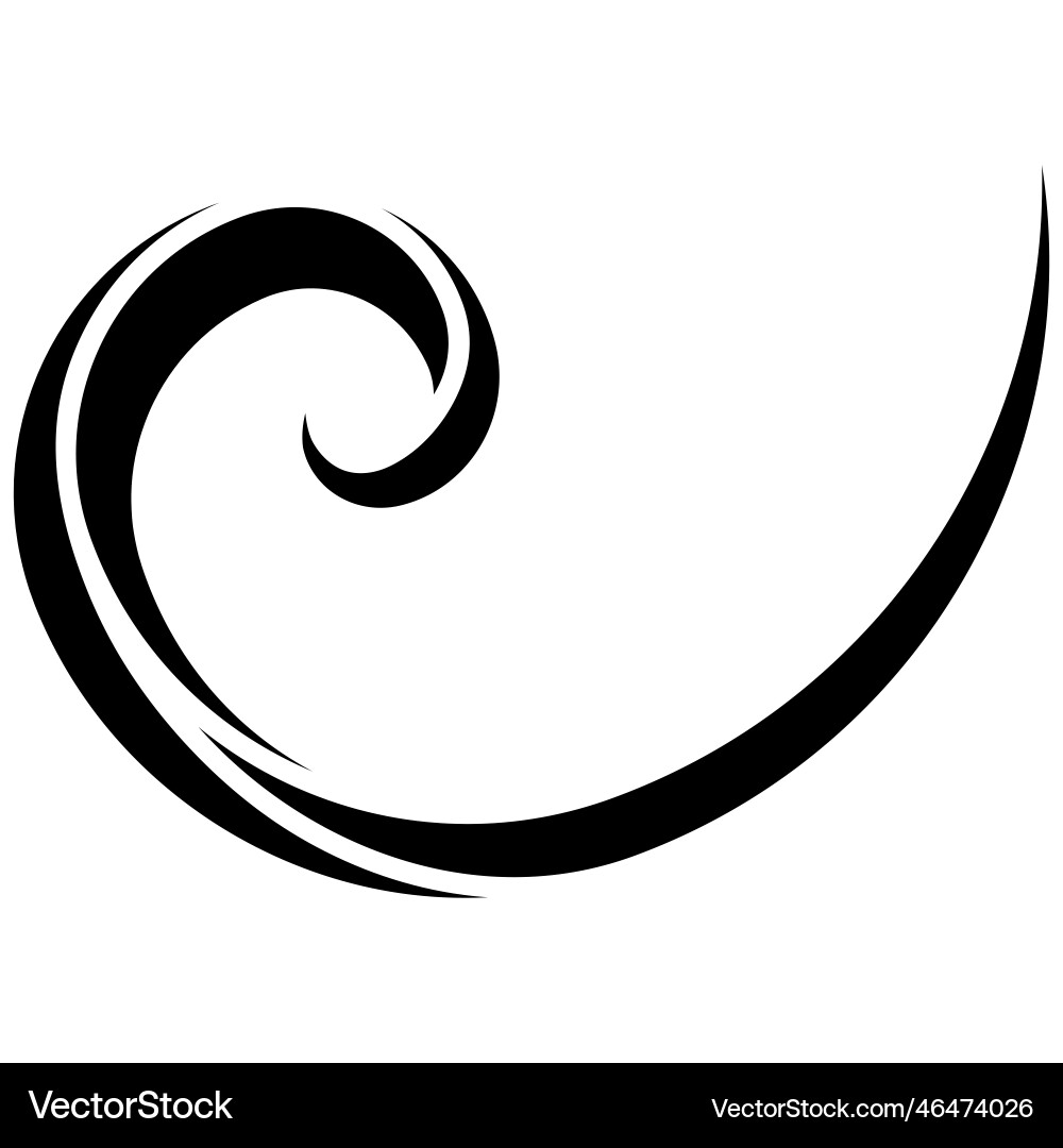 Logo sea wave water pool aqua ocean stream Vector Image