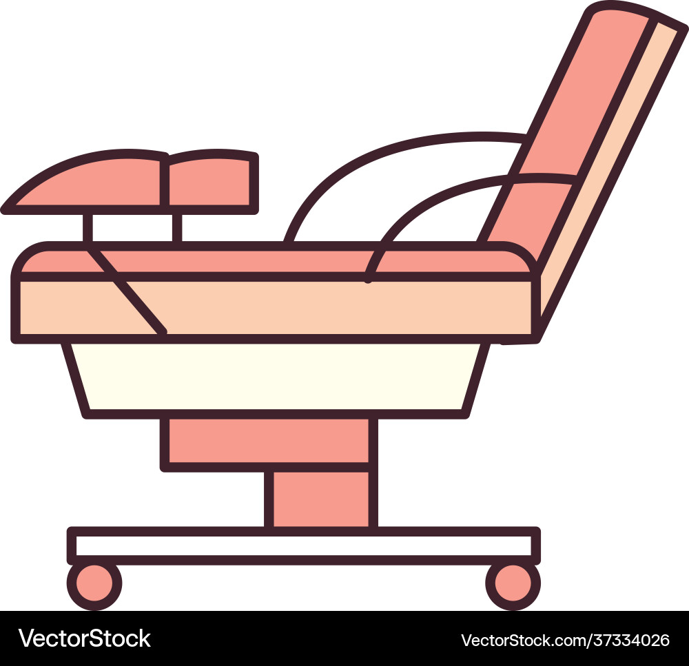 Medical chair equipment Royalty Free Vector Image