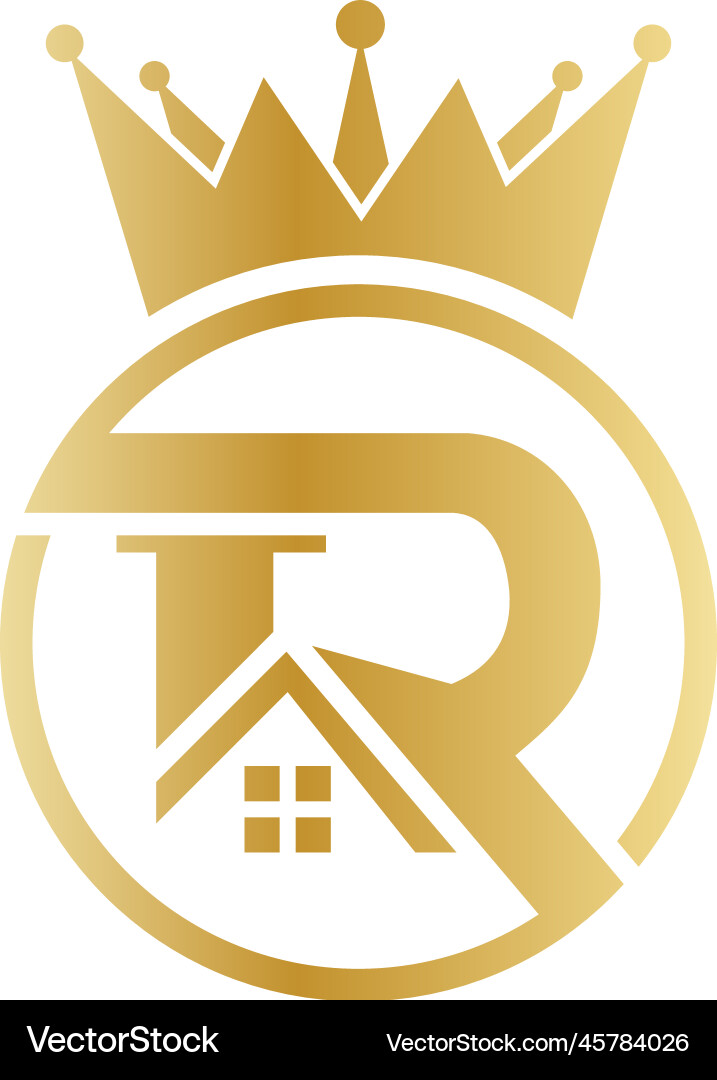 Modern r real estate logo Royalty Free Vector Image