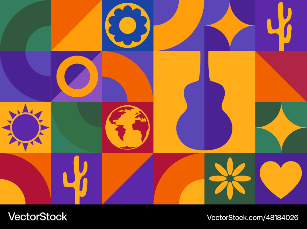 National hispanic heritage month seamless Vector Image