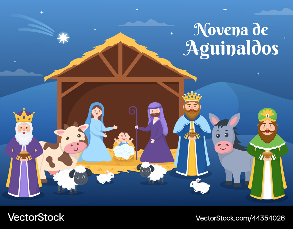 Novena de aguinaldos holiday tradition Royalty Free Vector