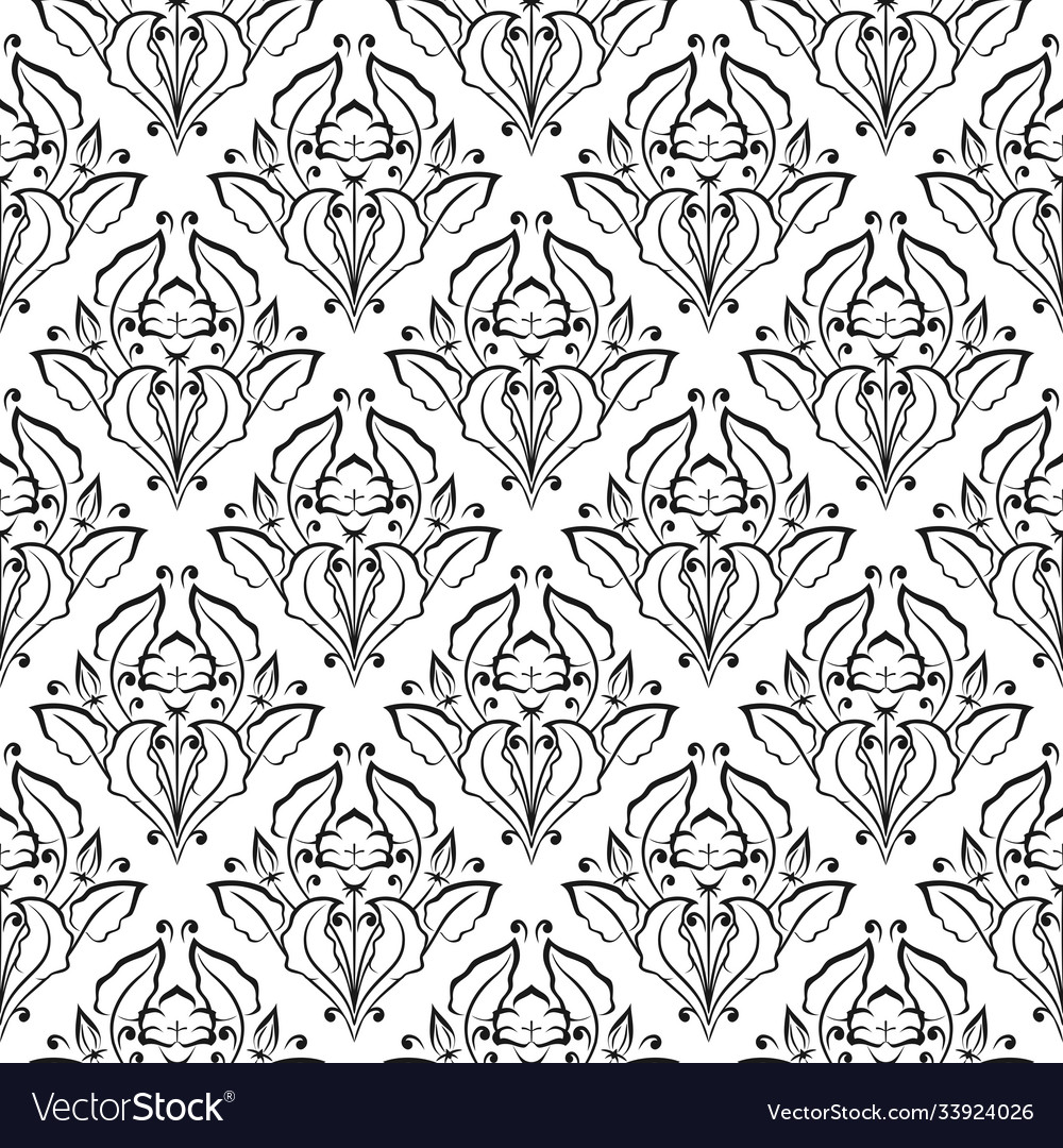 Seamless pattern with floral elements Royalty Free Vector