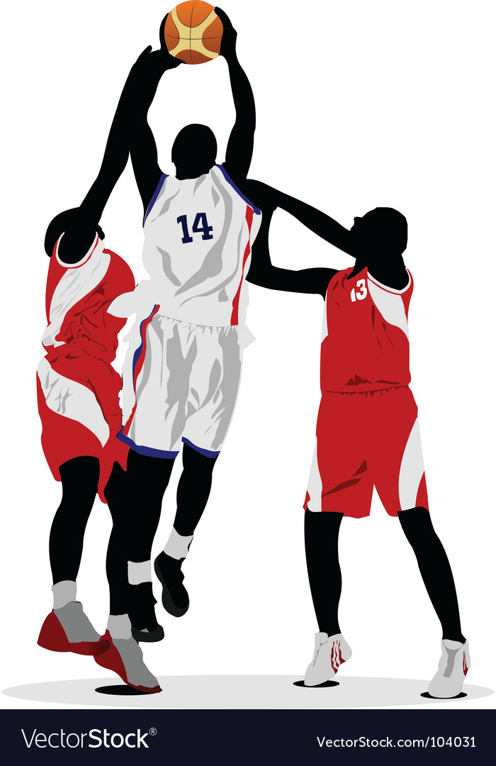 Basketball players Royalty Free Vector Image - VectorStock