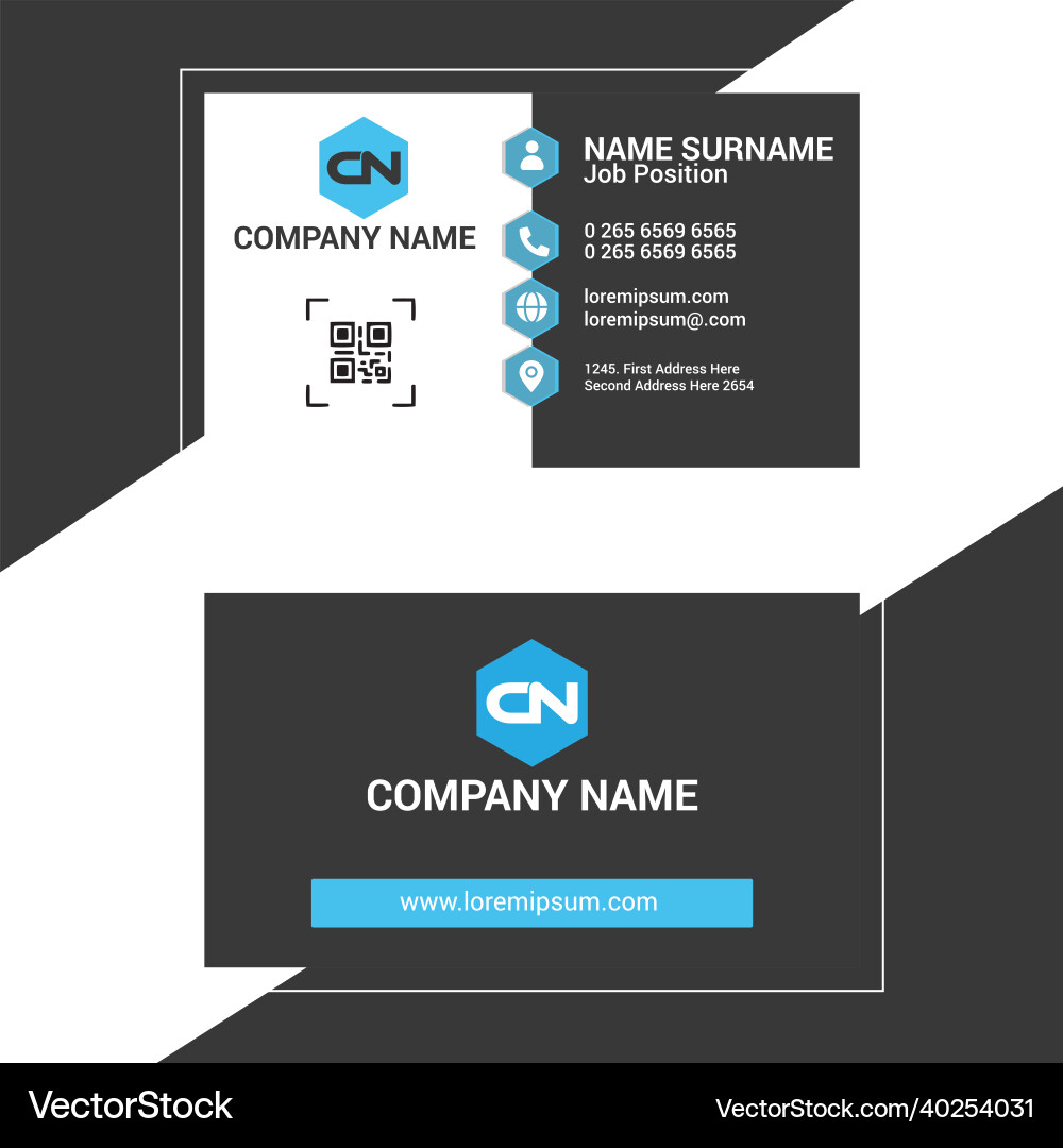 Business card national id Royalty Free Vector Image