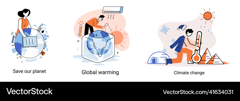 Change climate nature biodiversity mother earth Vector Image