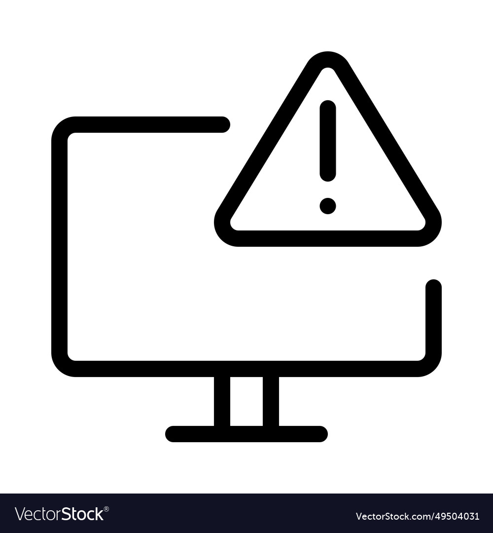 Display indicates potential system issues Vector Image