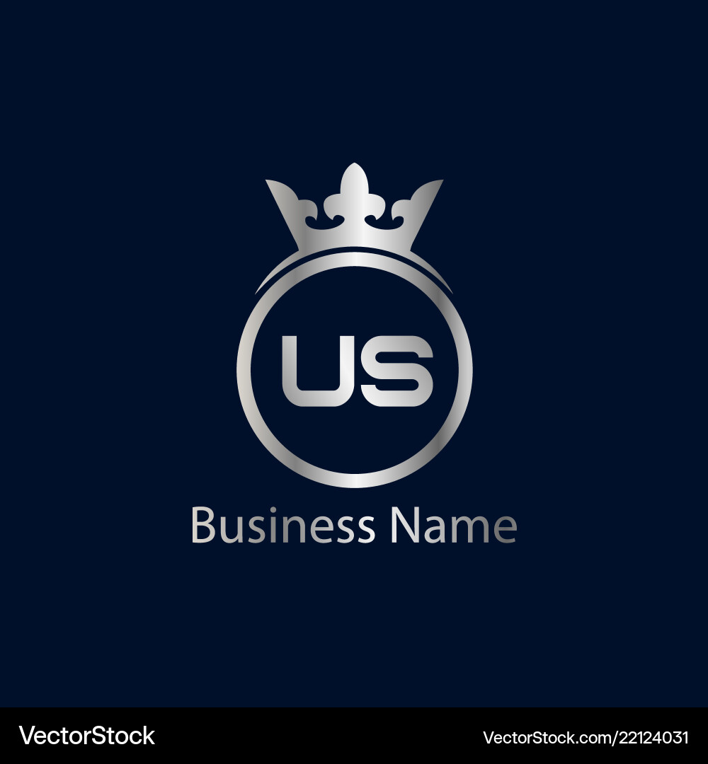 Initial letter us logo template design Royalty Free Vector