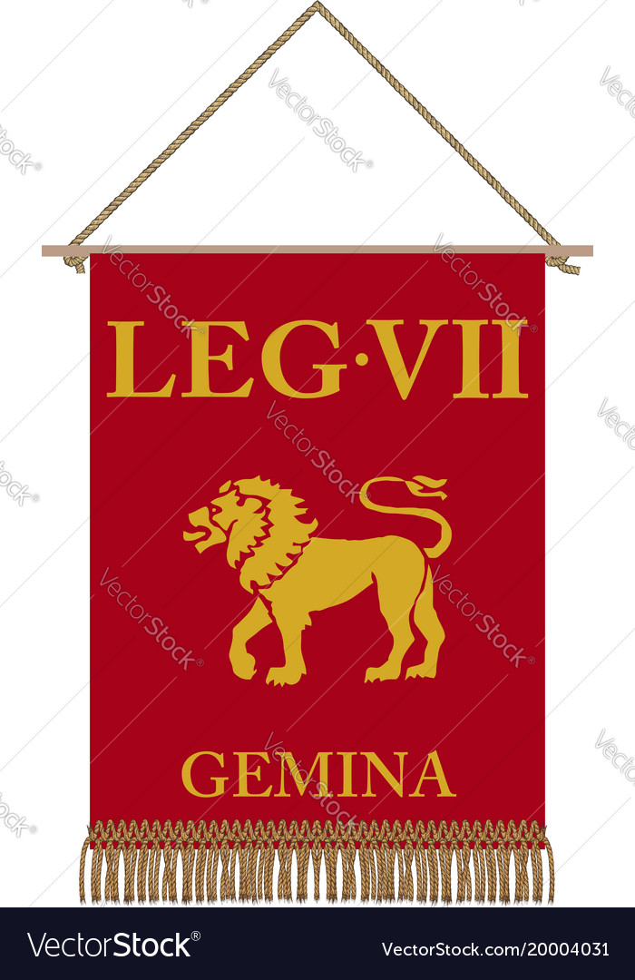 Legio vii gemina standard Royalty Free Vector Image
