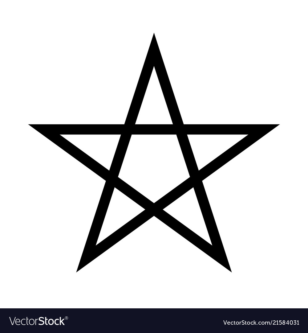 Pentagram Sign Five pointed Star Magical Symbol Vector Image
