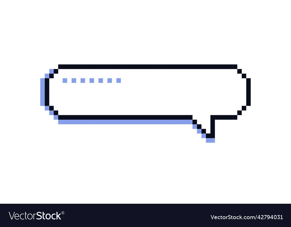 Pixel speech bubble Royalty Free Vector Image - VectorStock