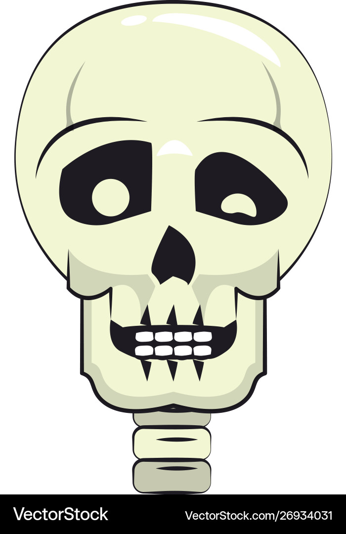 Skull dead human anatomy cartoon Royalty Free Vector Image