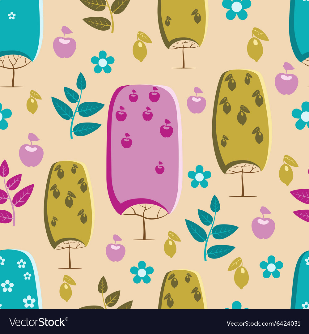 Trees pattern Royalty Free Vector Image - VectorStock