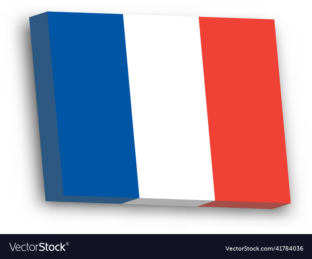 3d flag of france Royalty Free Vector Image - VectorStock