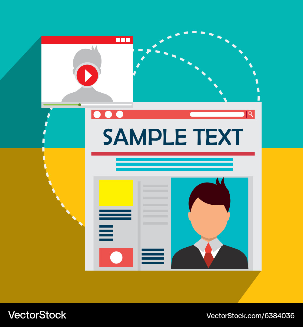 Blog and bloggers trend Royalty Free Vector Image