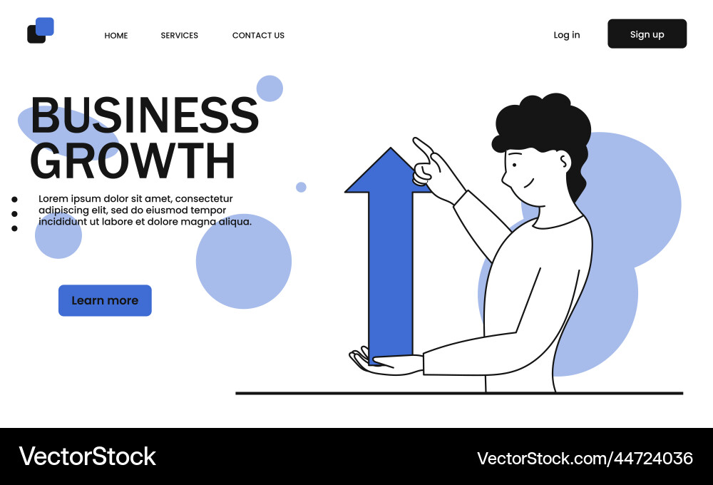 Business growth and analysis and planning Vector Image