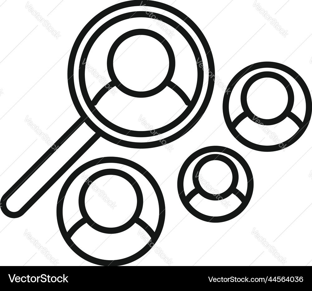 Business people search icon outline Royalty Free Vector