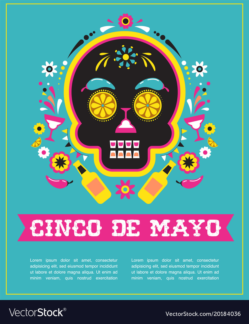 Cinco de mayo greeting card Royalty Free Vector Image