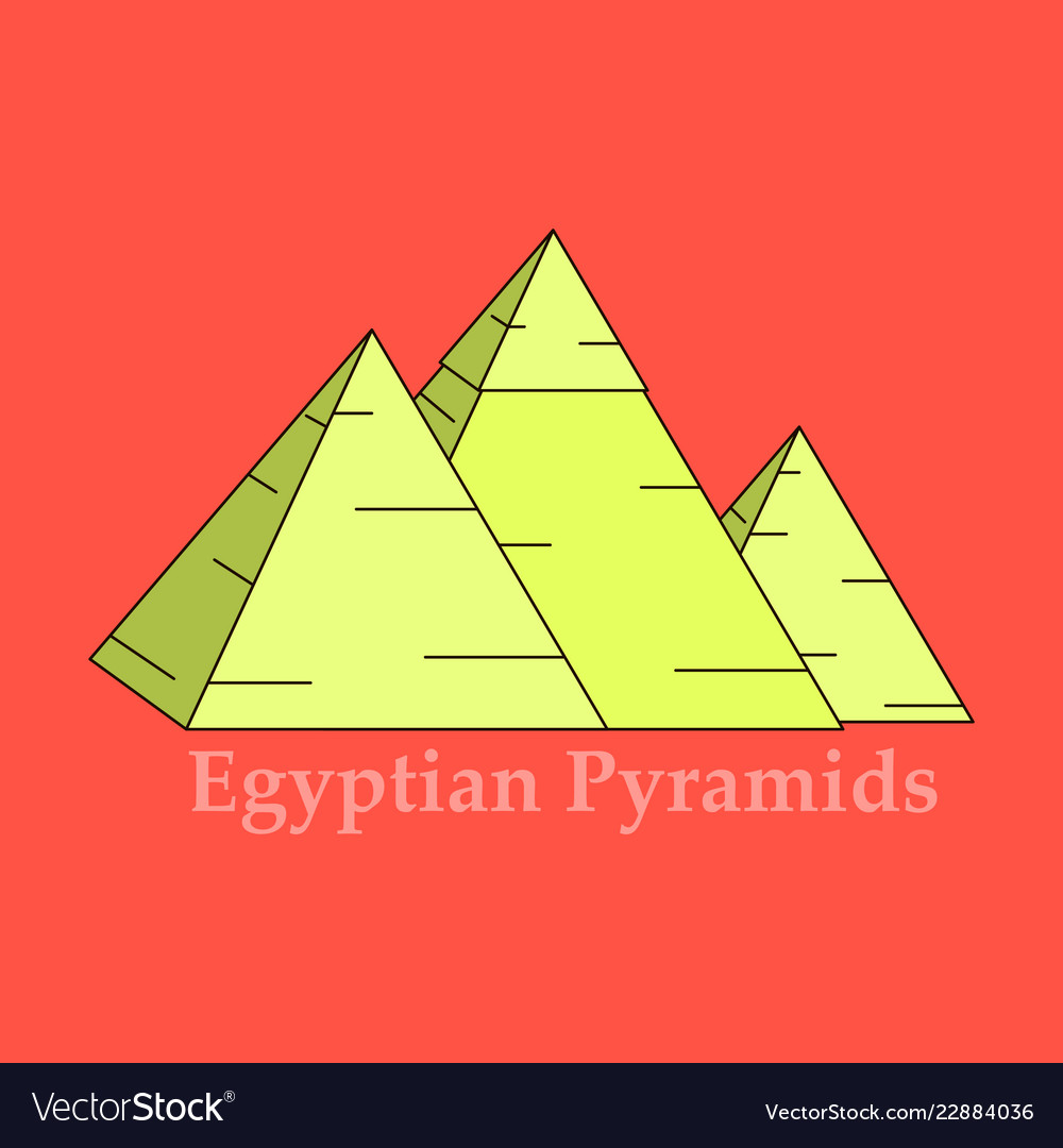 Egypt pyramid giza Royalty Free Vector Image - VectorStock