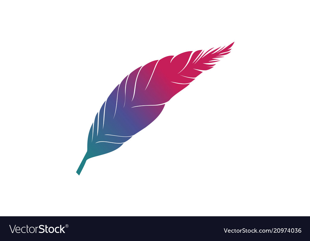 Feather logo Royalty Free Vector Image - VectorStock