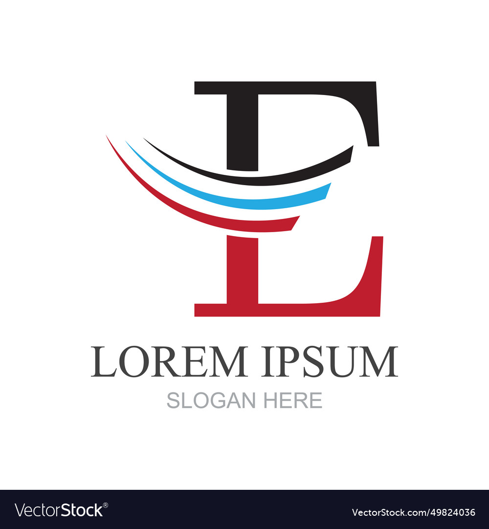 Initial letters e logo template design in rounded Vector Image