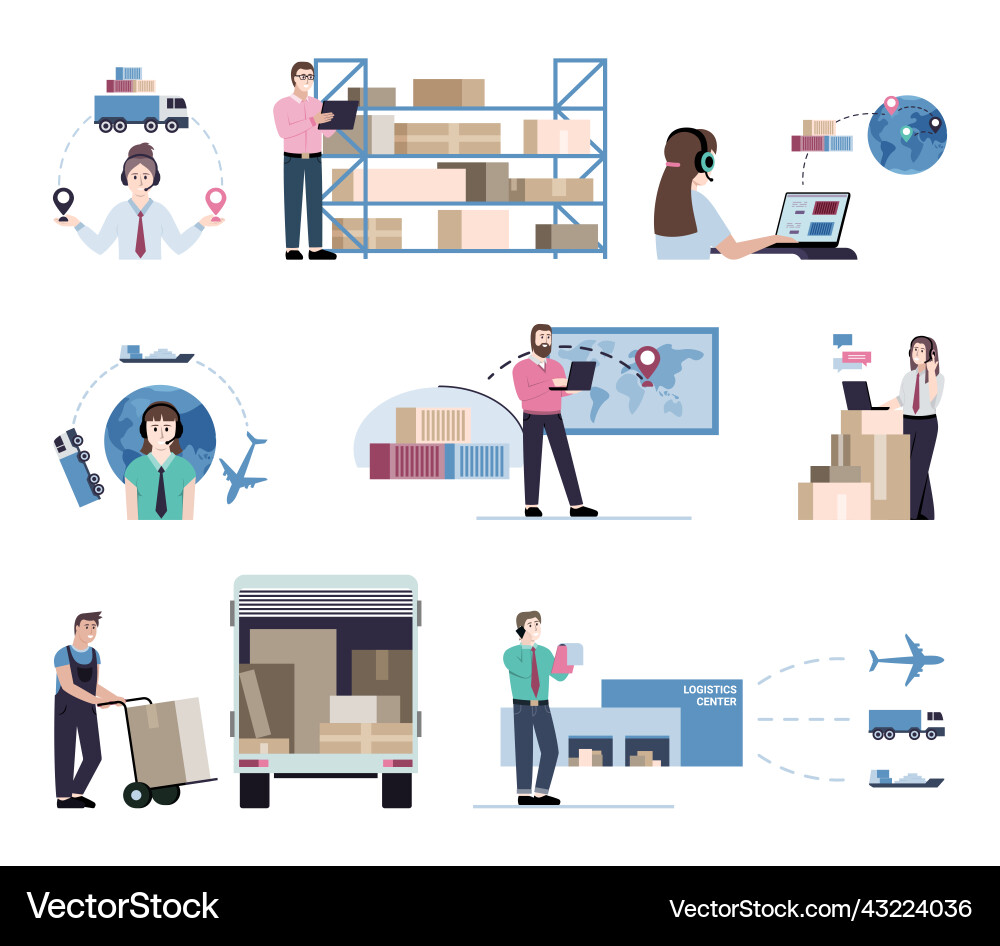 Logistic export and shipping business smart Vector Image
