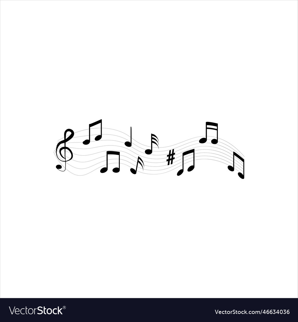 Music note chart Royalty Free Vector Image - VectorStock
