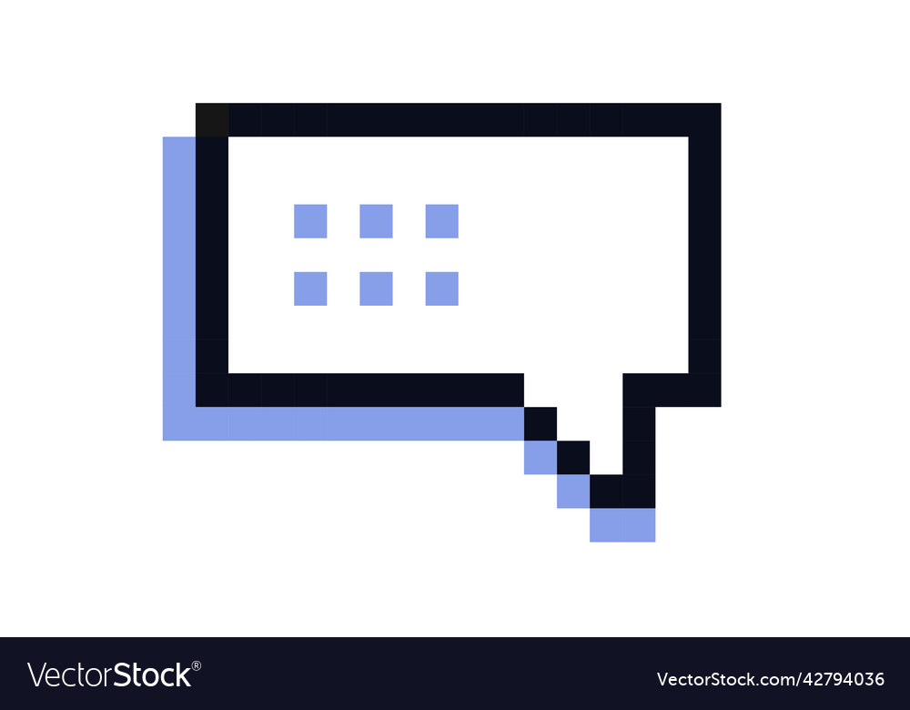 Pixel speech bubble Royalty Free Vector Image - VectorStock