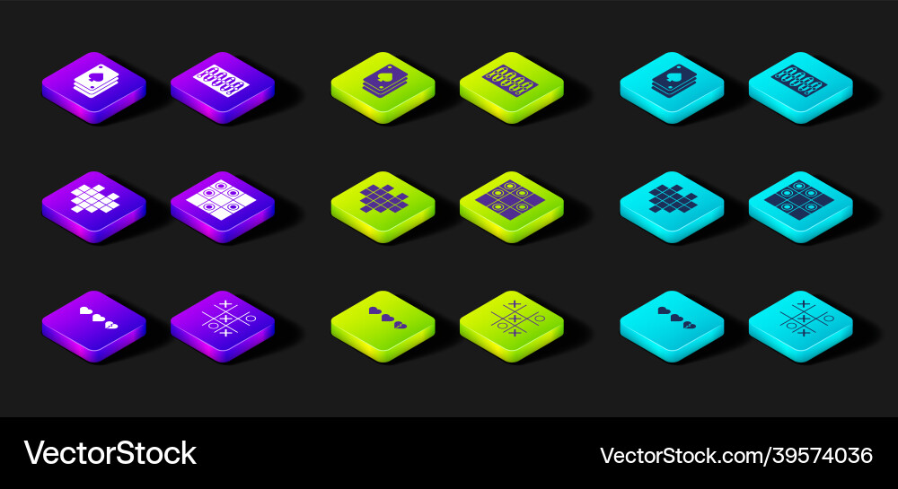 Set hearts for game tic tac toe pixel hearts Vector Image