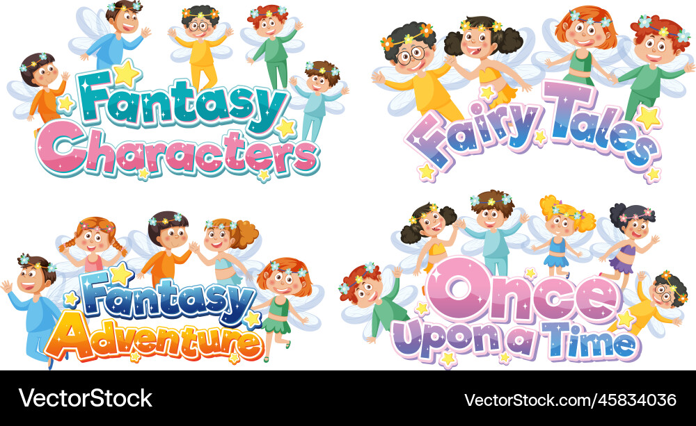 Set of fantasy character Royalty Free Vector Image
