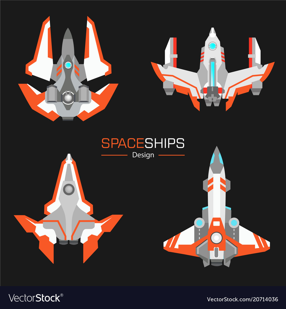 Spaceships Royalty Free Vector Image - VectorStock