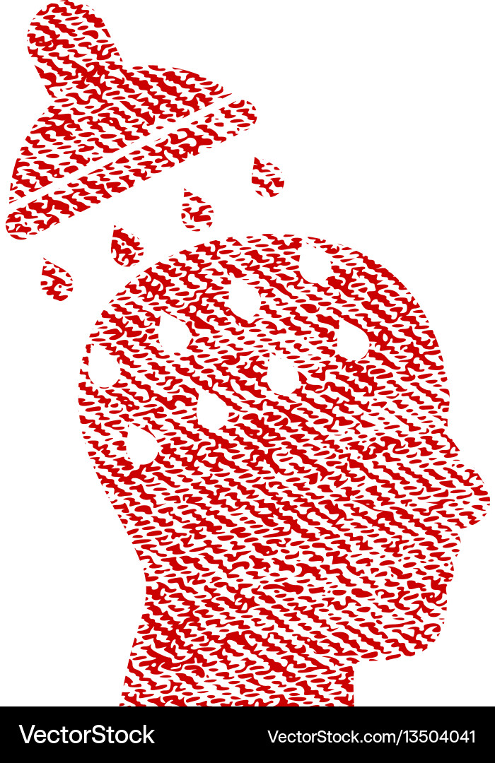 Brain washing fabric textured icon Royalty Free Vector Image