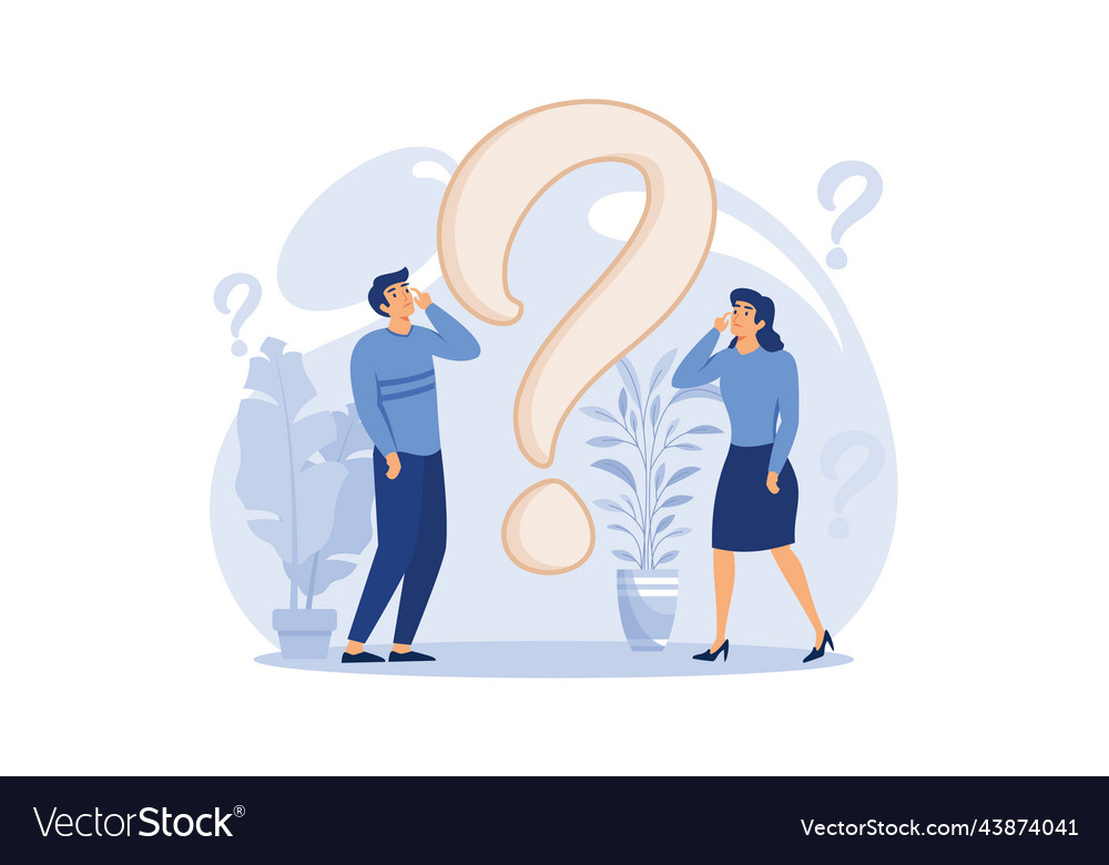 Concept of people frequently asked questions Vector Image