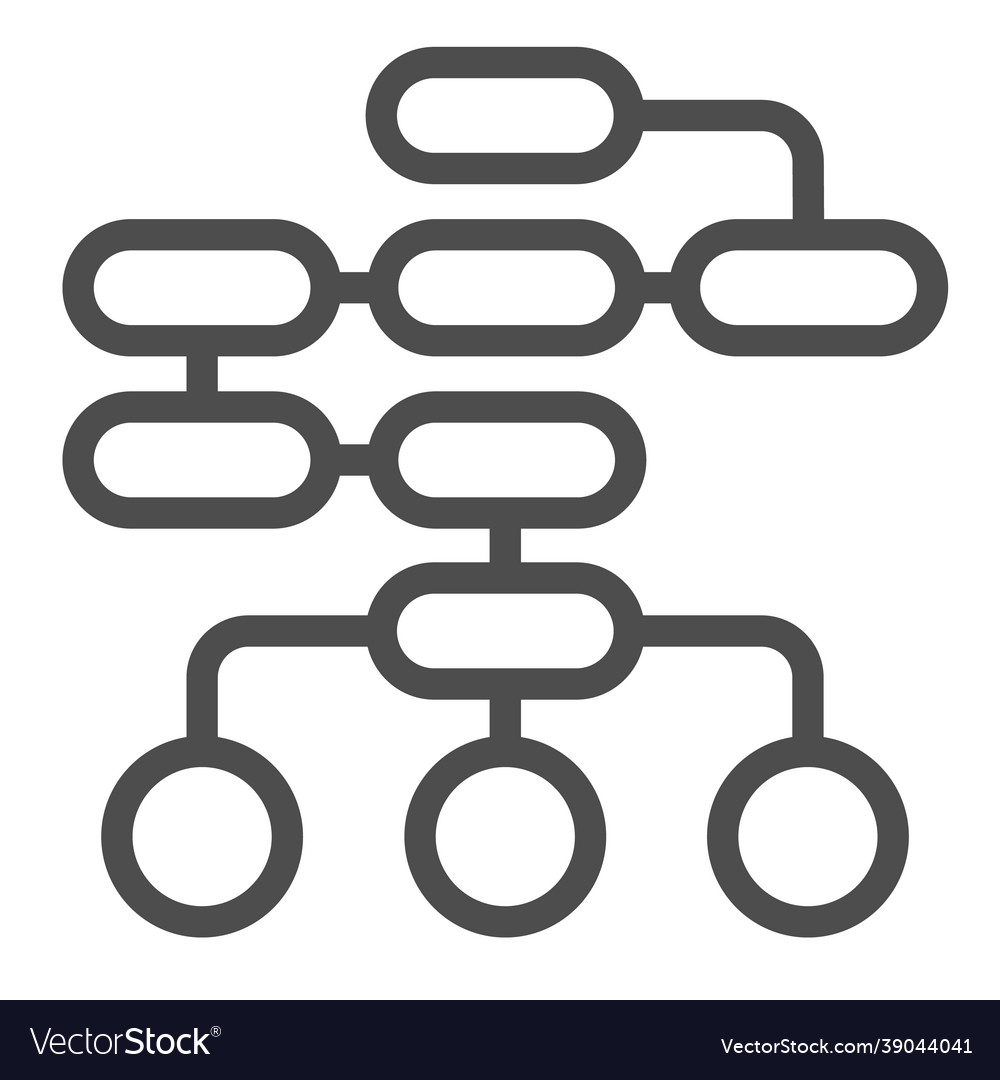 Diagram of logic sequence or interactions Vector Image