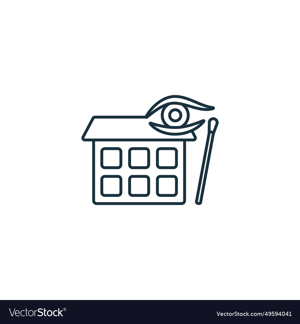 Eye shadow icon monochrome simple sign from Vector Image