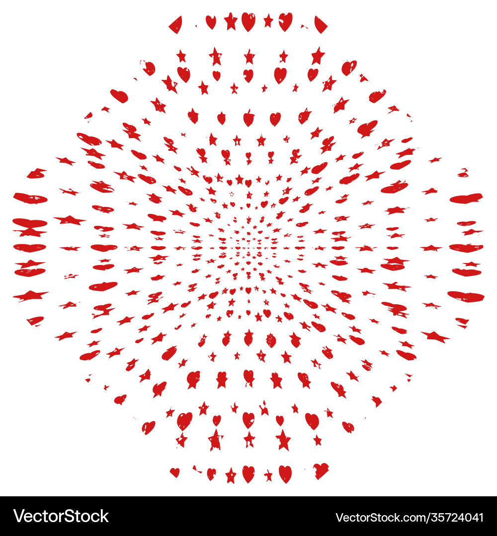 Heart star grunge 11 1 00 Royalty Free Vector Image