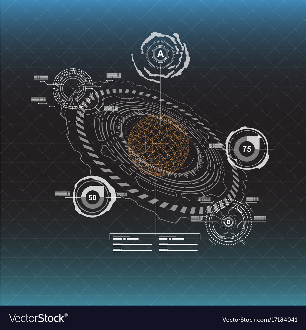 Infographic elements head-up display elements Vector Image