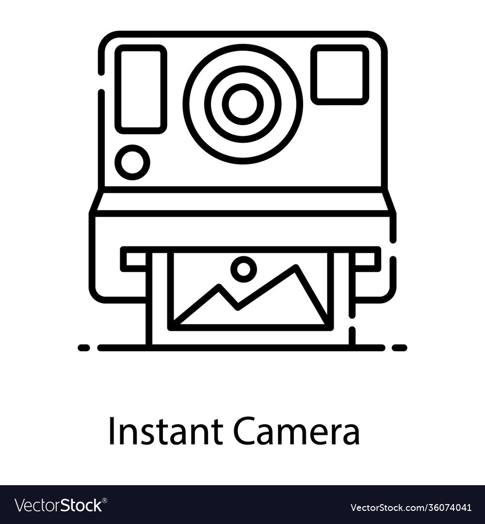 Instant camera Royalty Free Vector Image - VectorStock