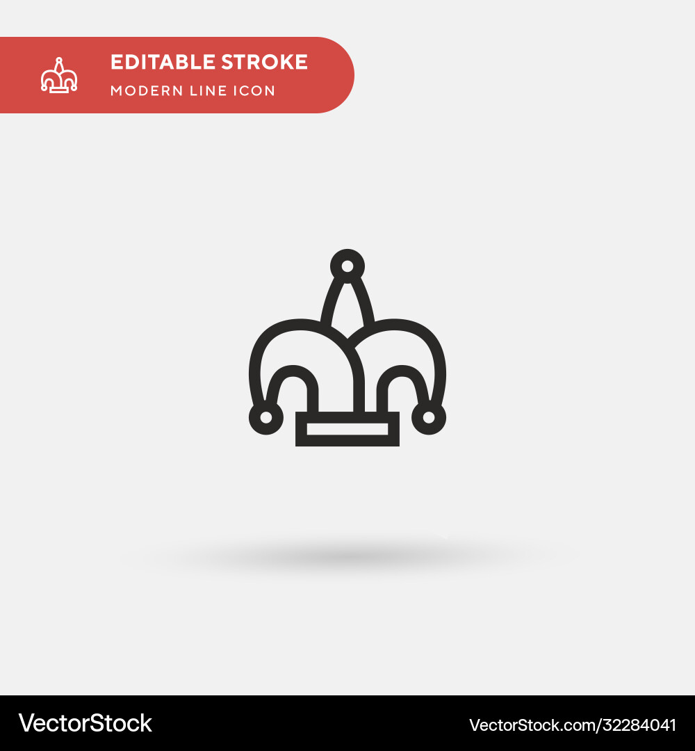 Joker hat simple icon symbol Royalty Free Vector Image